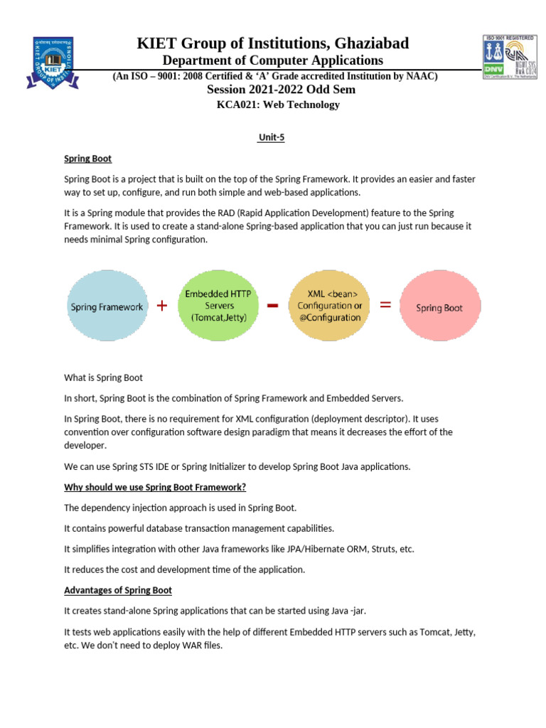 Unit 5 | PDF | Spring Framework | Annotation