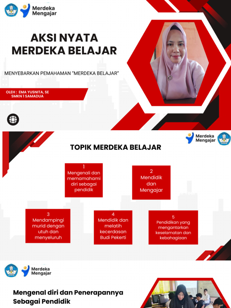 Aksi Nyata Topik Merdeka Belajar Ema Yusnita, SE | PDF