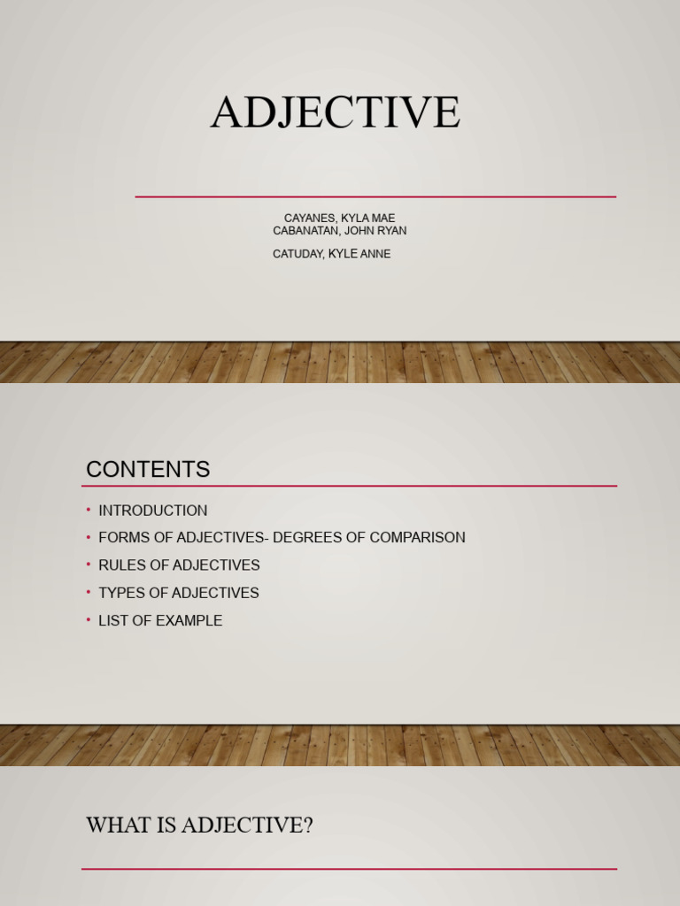 g4 Report Adjective | PDF | Adjective | Noun