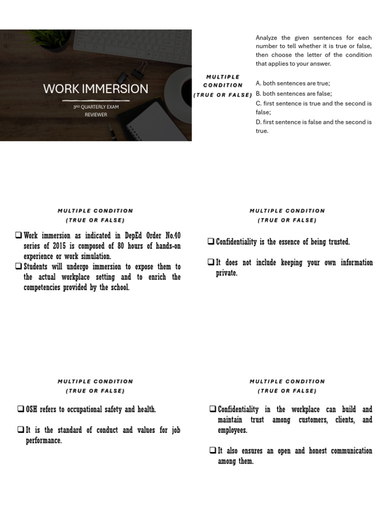 Work Immersion | PDF | Employment | Non Disclosure Agreement