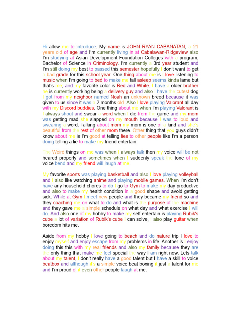 1k Words Color | PDF | Linguistics | Linguistic Morphology