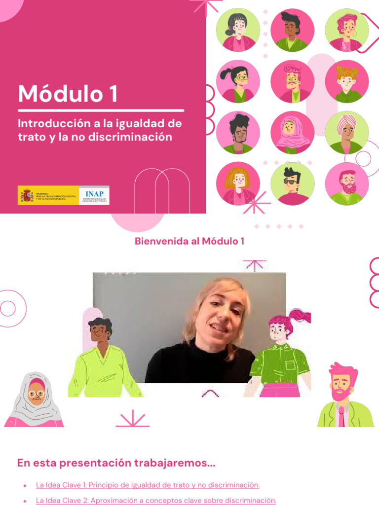 Módulo 1 - Introducción A La Igualdad de Trato y No Discriminación | Descargar gratis PDF ...