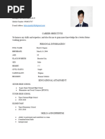 Jollibee Crew Resume for Students | PDF | Teachers | Learning