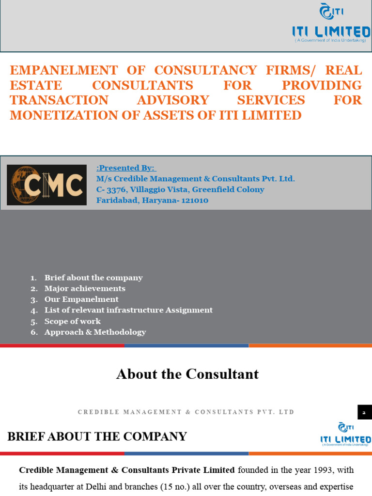 Final Presentation ITI- 25.01.2024 | PDF | Consultant | Request For Proposal