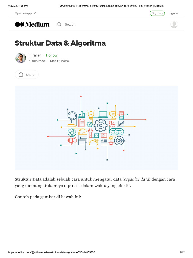 Struktur Data & Algoritma. Struktur Data Adalah Sebuah Cara Untuk - by Firman - Medium | PDF ...