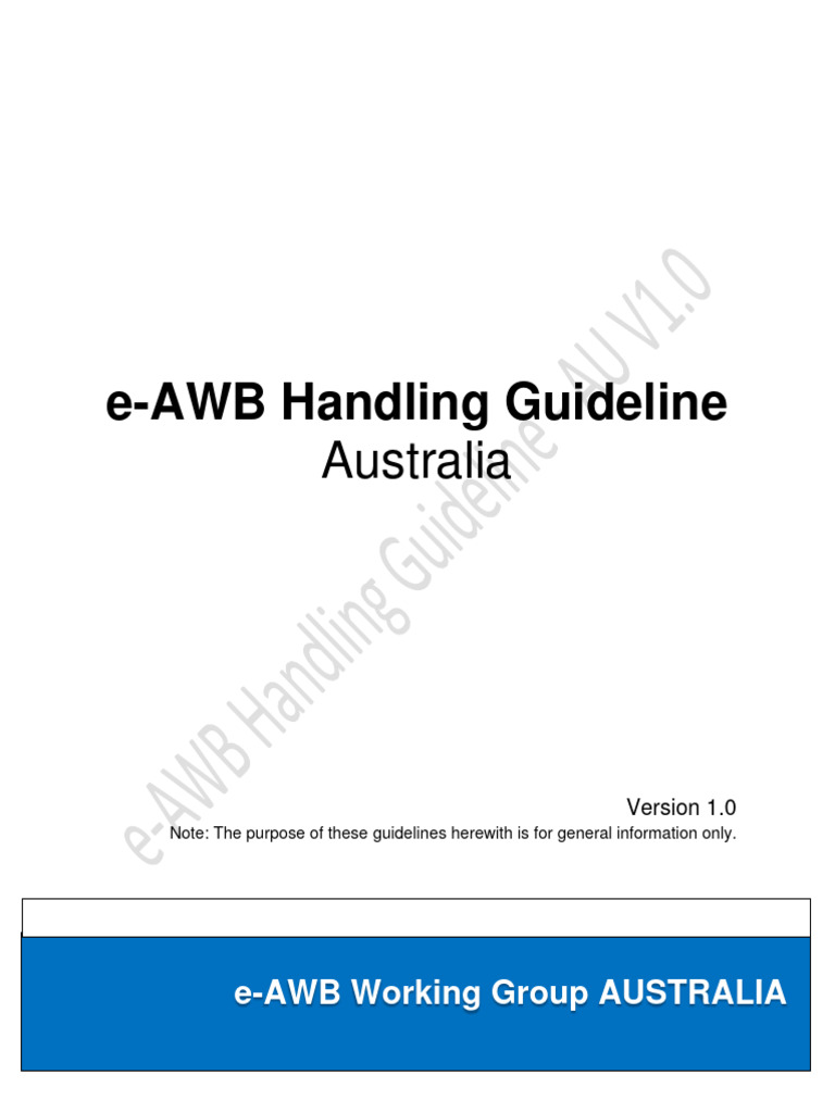 E-Airwaybill E-Awb-Sop-Syd | PDF