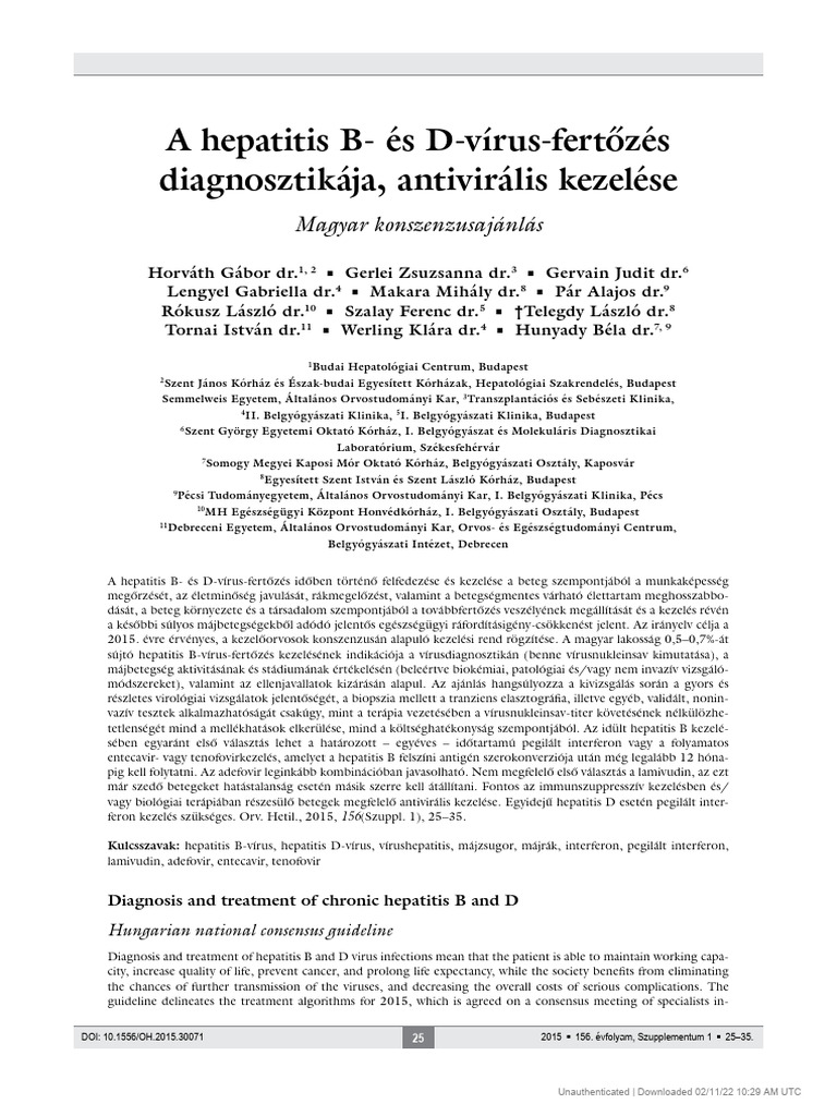 17886120 Orvosi Hetilap Diagnosis And Treatment Of Chronic