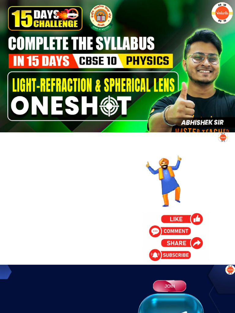 Light - Refraction - Spherical Lens in One Shot | PDF | Refraction ...