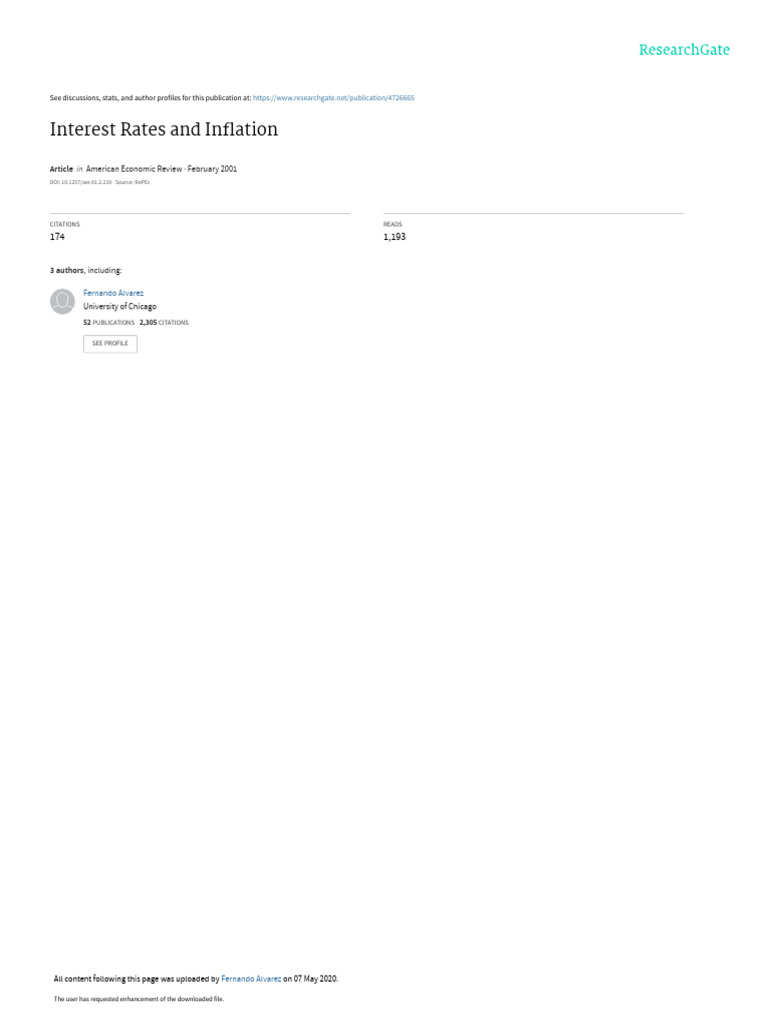 Interest Rates and Inflation | PDF | Interest | Inflation