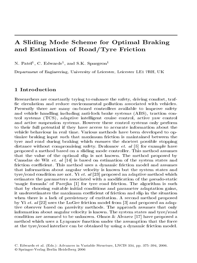 Optimal Braking and Friction Analysis | PDF | Mechanical Engineering ...