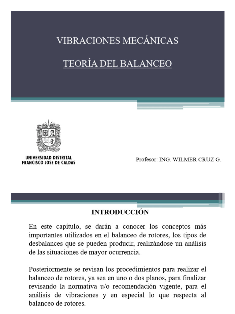 Balanceo de Rotores y Vibraciones | PDF | Rotación | Vector Euclidiano