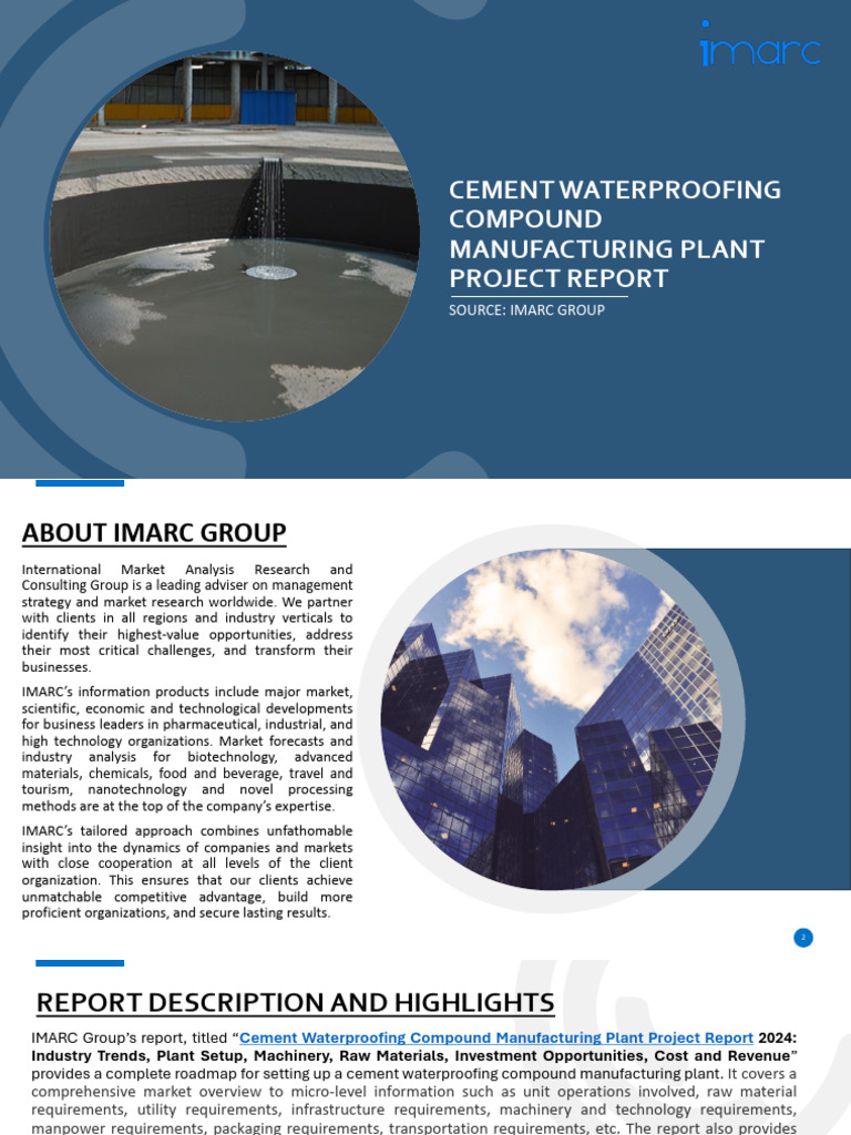 Cement Waterproofing Compound Manufacturing Plant Project Report | PDF ...