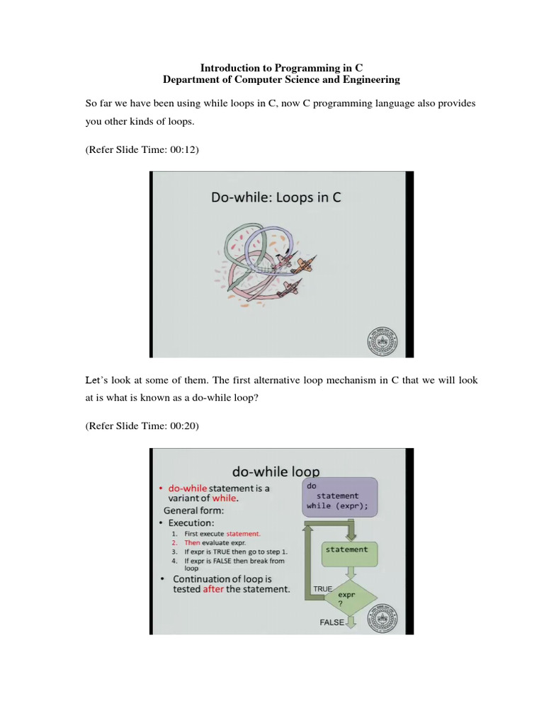 C Programming: Do-While vs While | PDF | Control Flow | Computer Programming