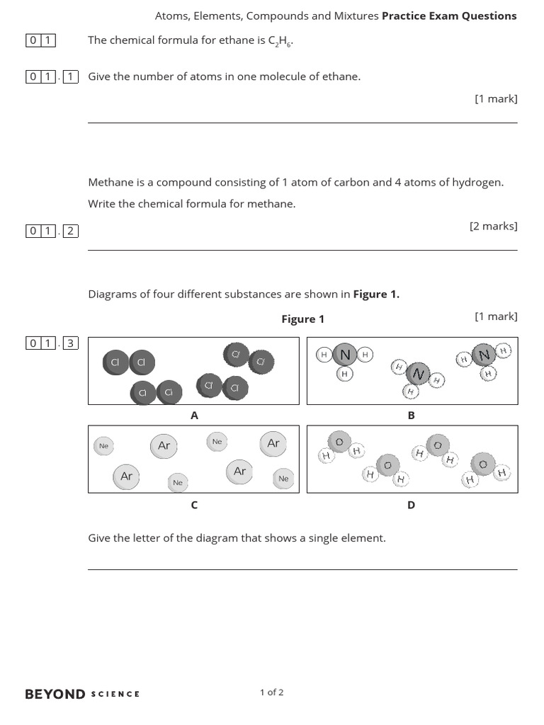 Atoms Practice Exam Questions Higher | PDF