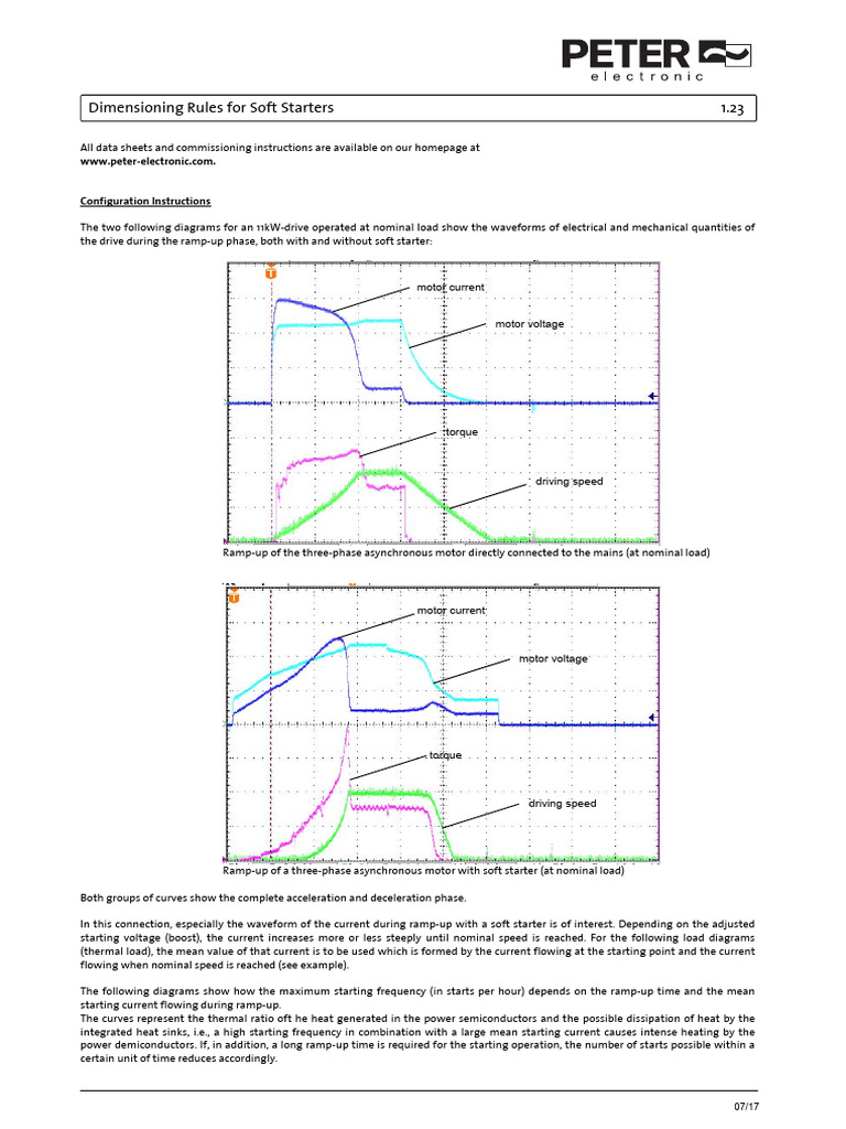 Soft Starters Peter Electronic - Dimensioning Rules en | PDF | Electric ...