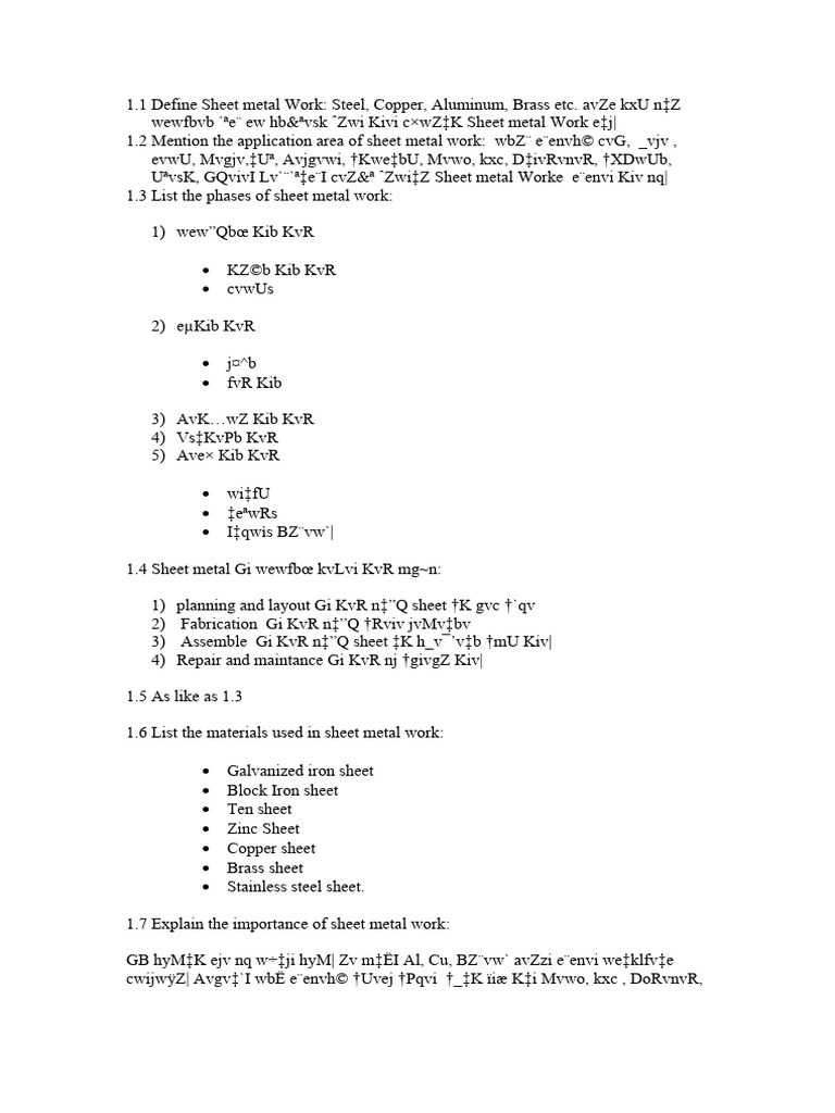 Sheet metal | PDF | Sheet Metal | Chemical Substances