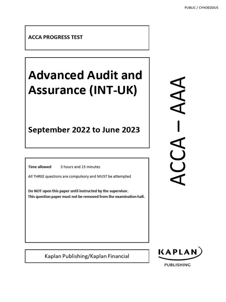 Mock Question Paper 2023 AAA | PDF | International Financial Reporting ...