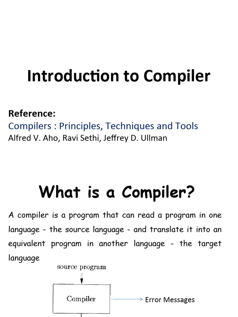 Introdution To Compilers | PDF | Compiler | Parsing