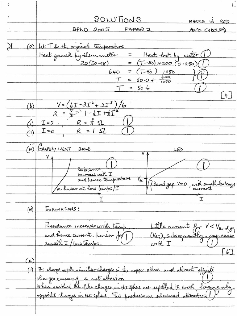 05-BPhO Paper2 2005 MS | PDF