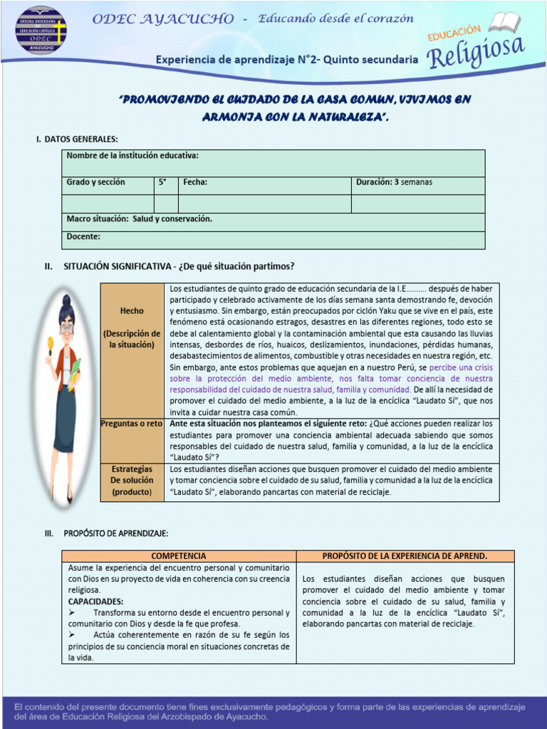 5to - EDA 02 - PLANIFICADOR | PDF | Aprendizaje | Entorno natural