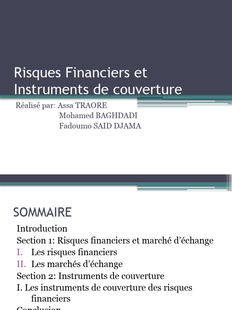 Couverture des Risques Financiers | PDF | Option (Finance) | Produit ...