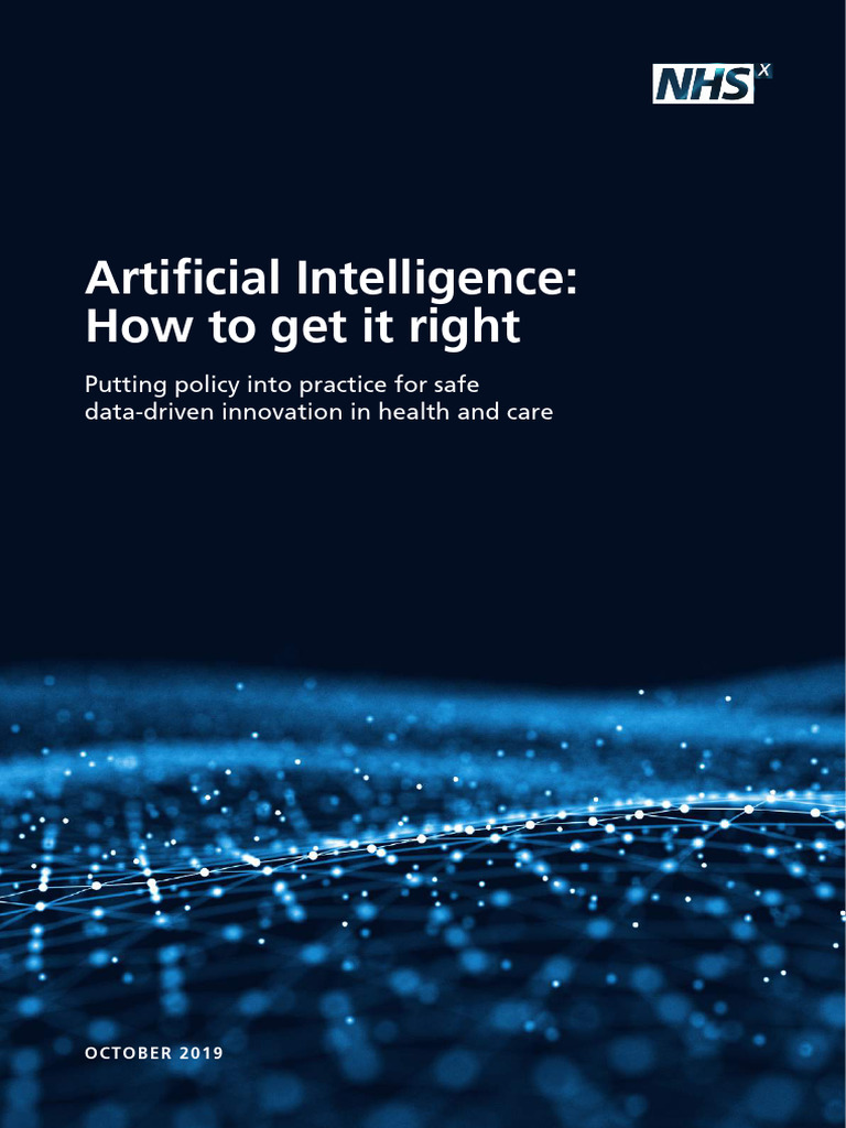 NHSX AI Report | PDF | Artificial Intelligence | Intelligence (AI) & Semantics