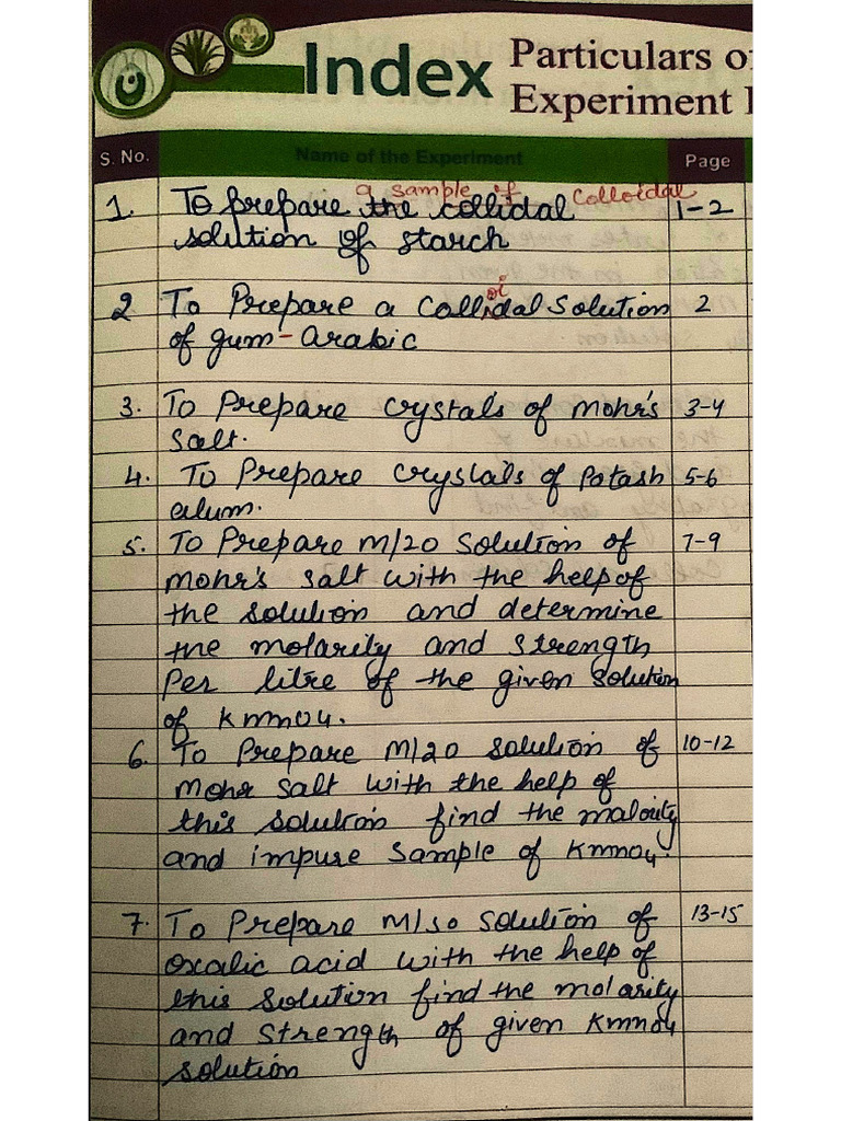 XII - Chemistry File Content Based Experiments | PDF