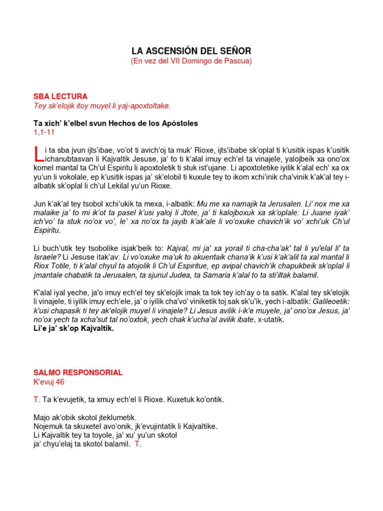 La Ascensión Del Señor-1 | PDF