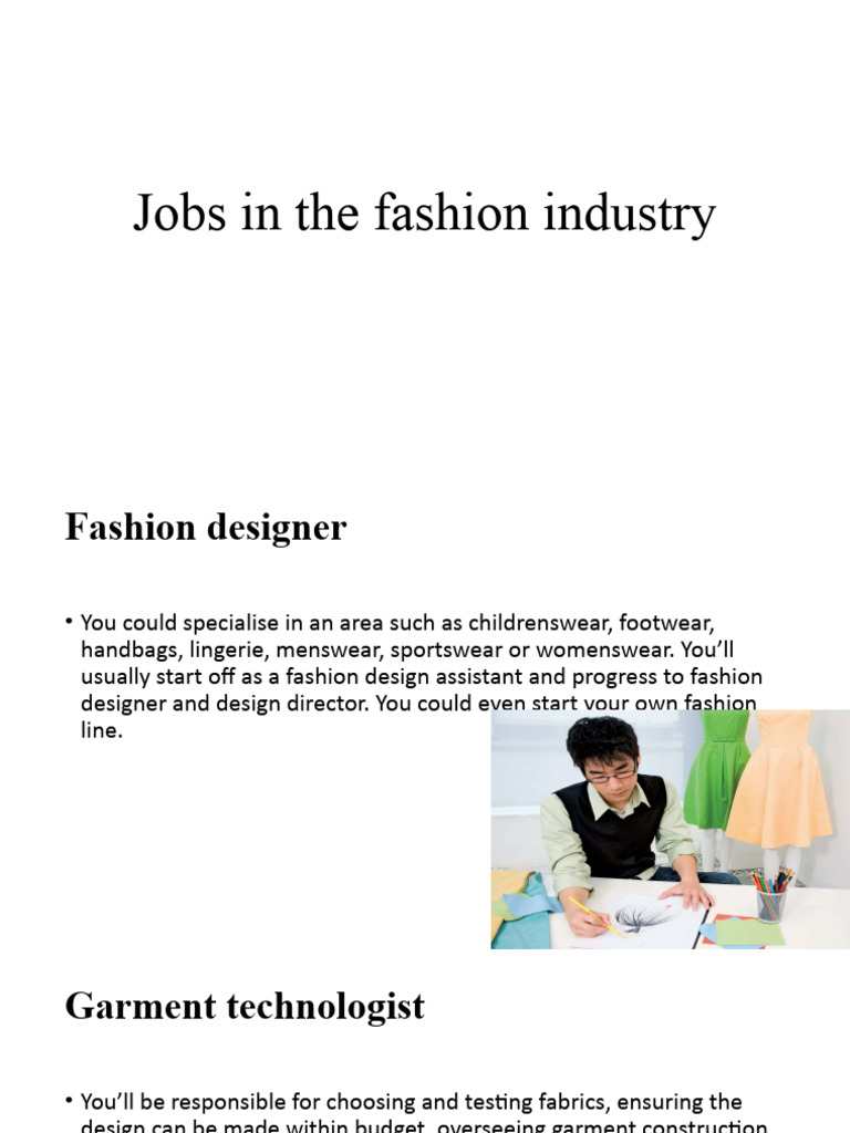 Careers in the Fashion Industry | PDF | Fashion | Clothing