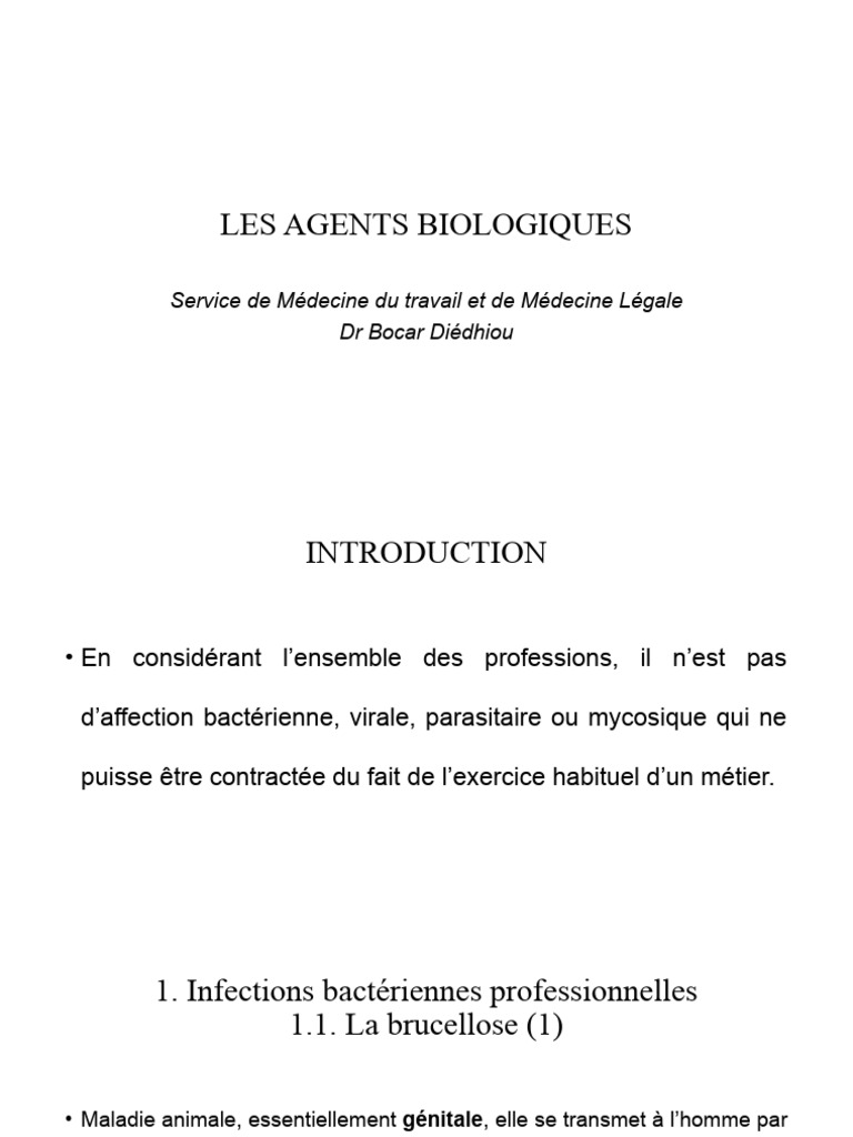 11 Risques Biologiques | PDF | Infection | Rage (maladie)
