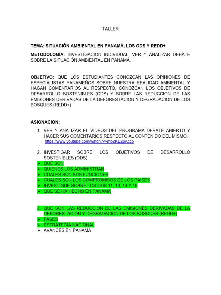 Tarea Ods | PDF | Deforestación | Los bosques