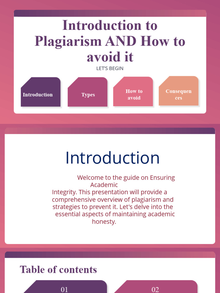 Introduction To Plagarism | PDF | Plagiarism | Academic Integrity