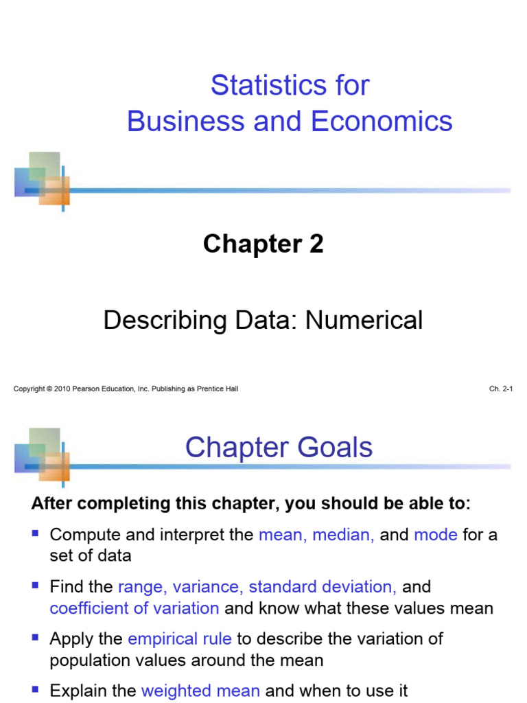 Chap 02 | PDF | Mean | Arithmetic Mean