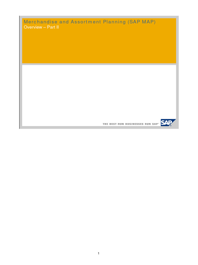 Sap Retail Merchandising and Assortment Planning Overview2 | PDF ...