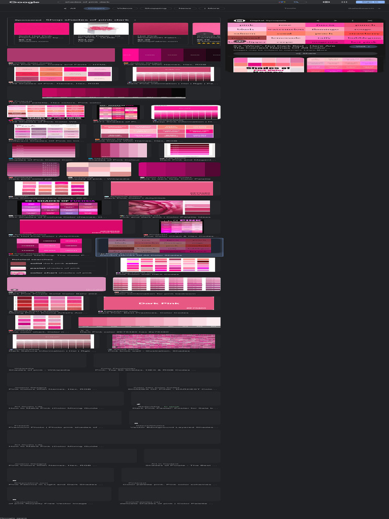 Shades of Pink Dark - Google Search | PDF | Rgb Color Model | Color