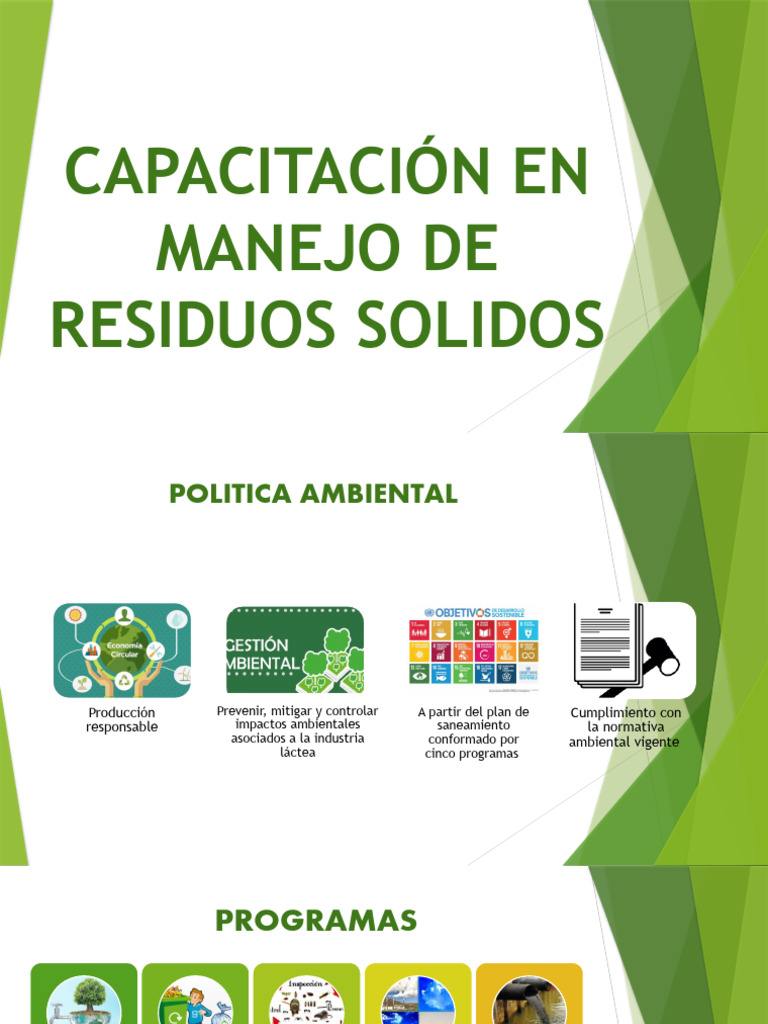 Capacitacion en manejo de residuos | PDF | Residuos | Reciclaje