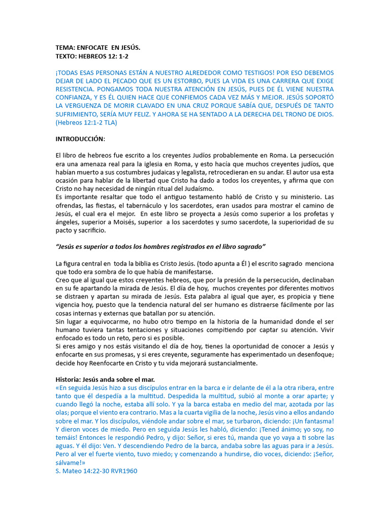 Tema 3 de ENFÓCATE | PDF | Jesús | Sacerdote