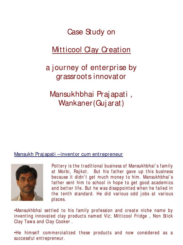 Mitticool: Eco-Friendly Clay Refrigerator | PDF | Refrigerator | Foods
