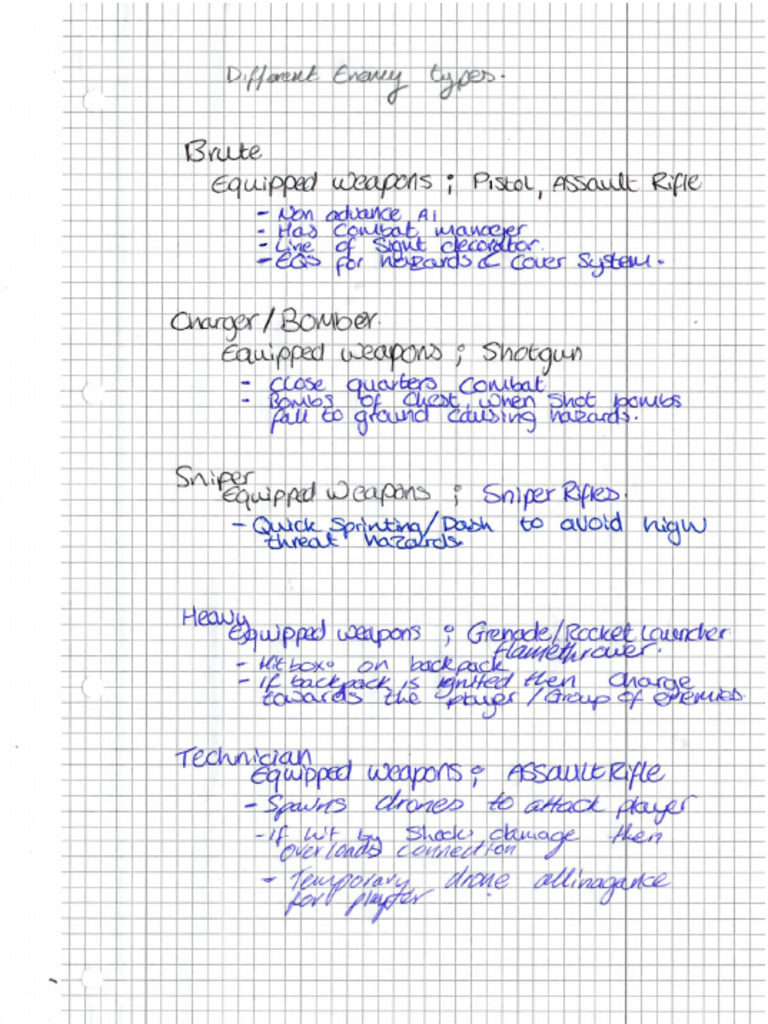 Enemy Type Notes | PDF