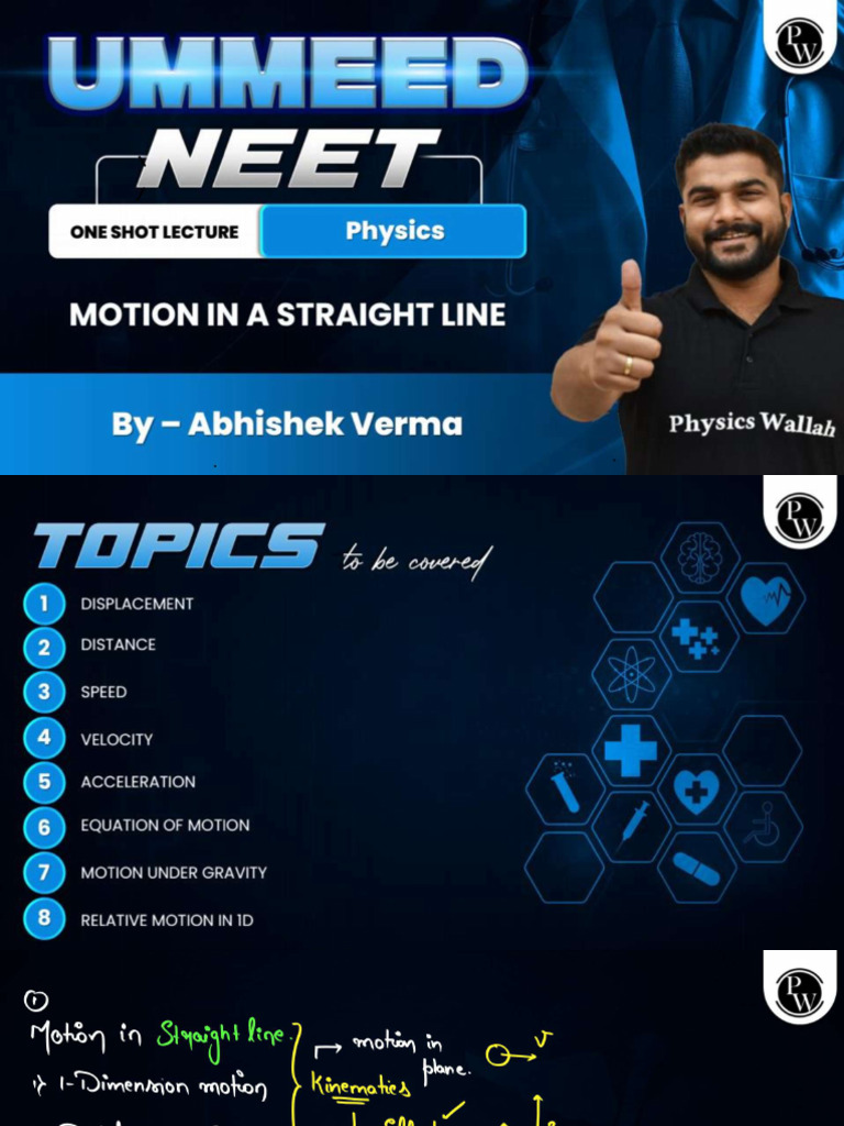 65d991dcb4bf500018c3e603 - ## - Motion in A Straight Line 1D - Class ...