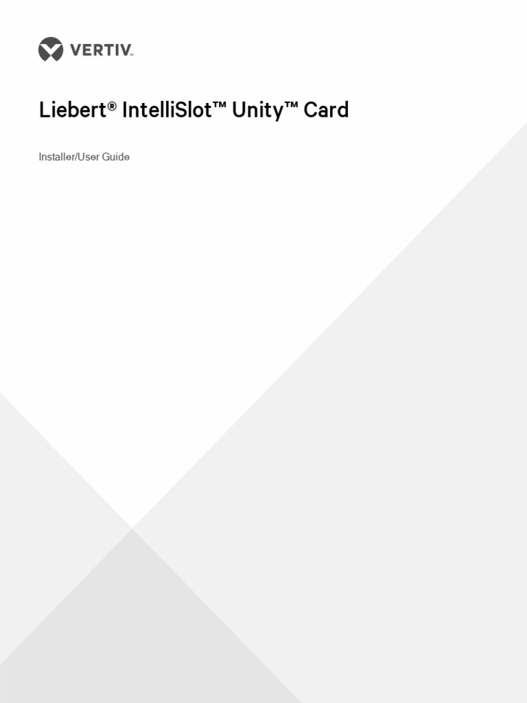 Liebert-IntelliSlot-Unity-Card - SNMP & MODBUS USER MANUEL | Download Free PDF | Ip Address ...
