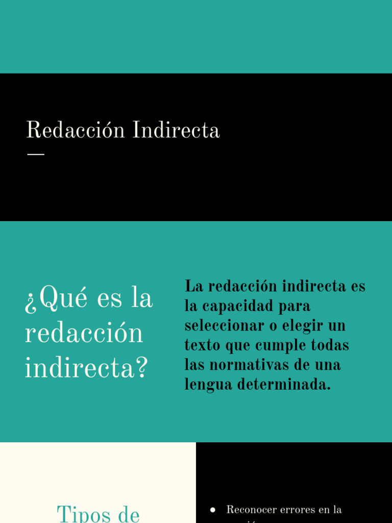 Redacción Indirecta | PDF | Oración (Lingüística) | Cielo