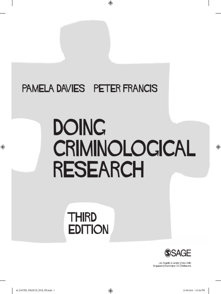 Davies e Francis. Doing Criminological Research | PDF | Crimes | Crime ...