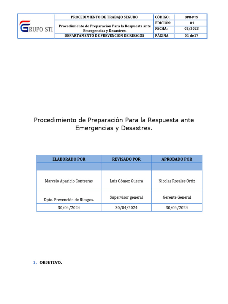 Preparación para La Respuesta Ante Emergencias y Desastres | PDF ...