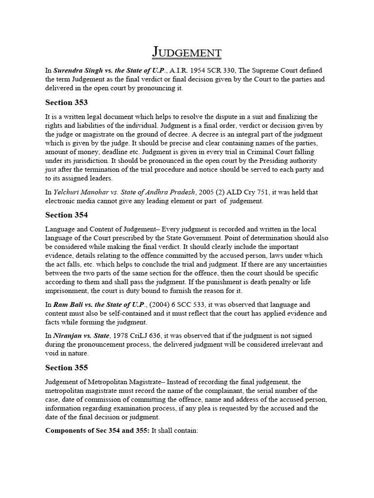 JUDGEMENT | PDF | Judgment (Law) | Damages