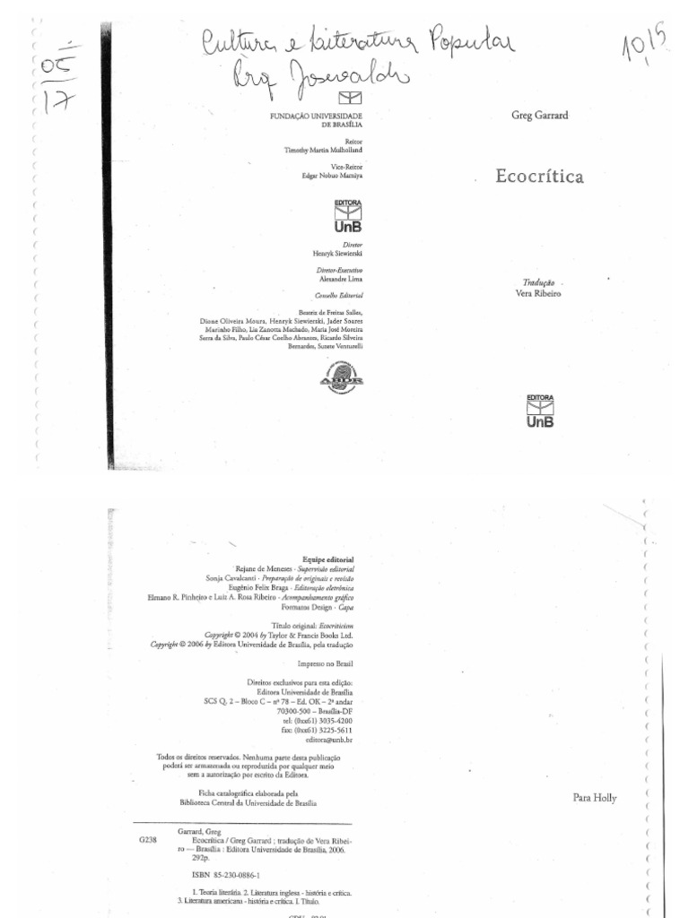 Greg Garrard - Ecocrítica | PDF