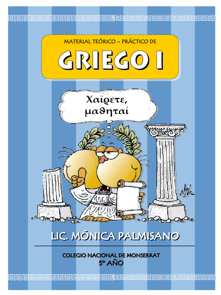 Cuadernillo de Griego 2024 (Prof. Mónica Palmisano) | PDF | Voz humana | Colación
