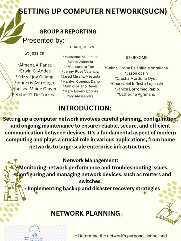 Computer Network Setup Guide | PDF | Computer Network | Security