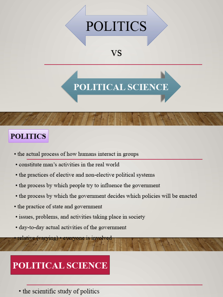 Understanding Politics vs Political Science | PDF | Government ...