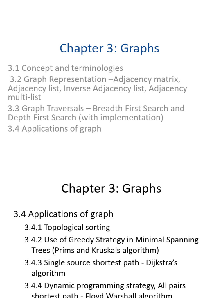 Chp3_Graphs in DSA | PDF | Vertex (Graph Theory) | Discrete Mathematics